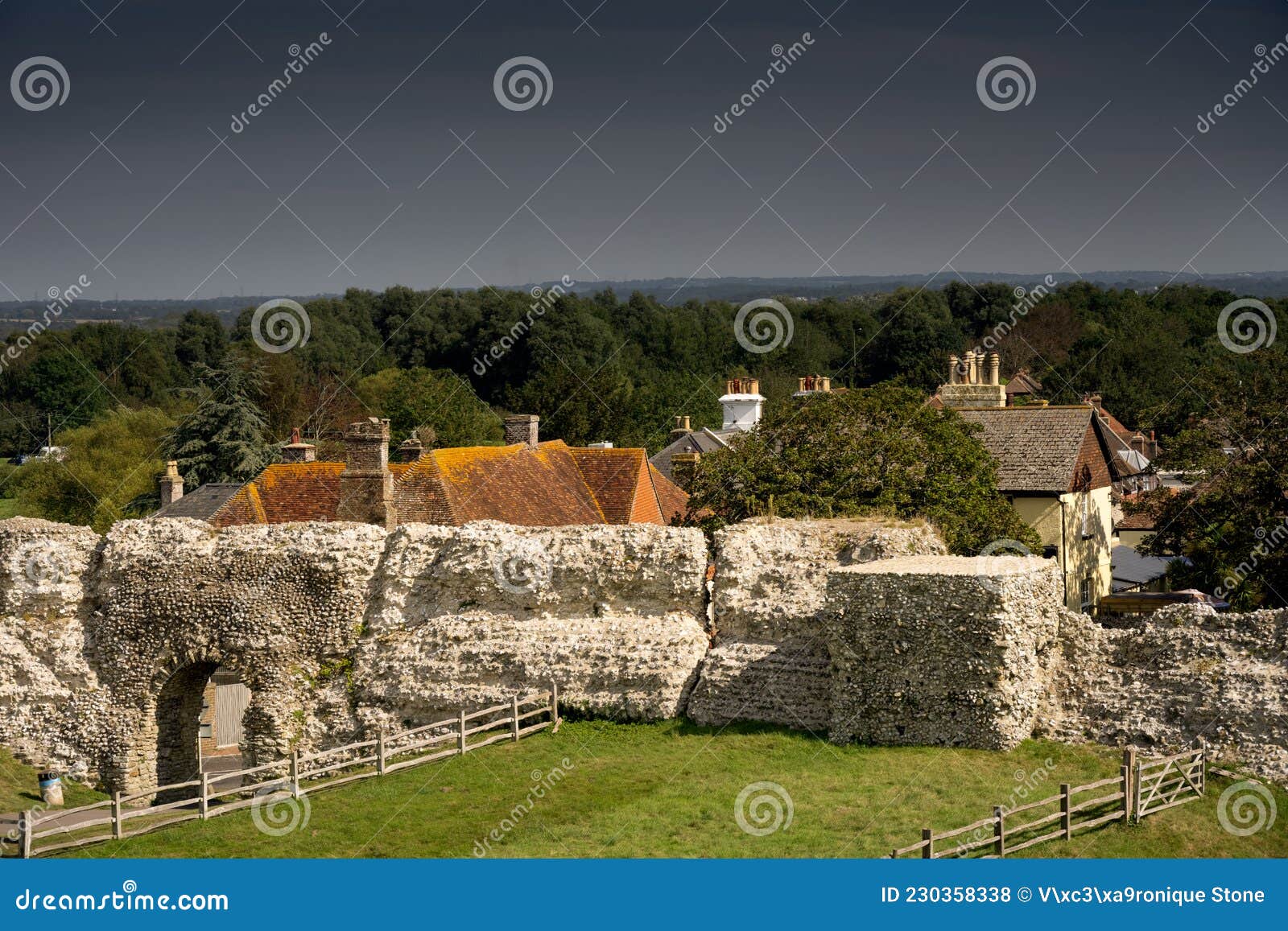 View from Pevensey Castle editorial stock photo. Image of great - 230358338