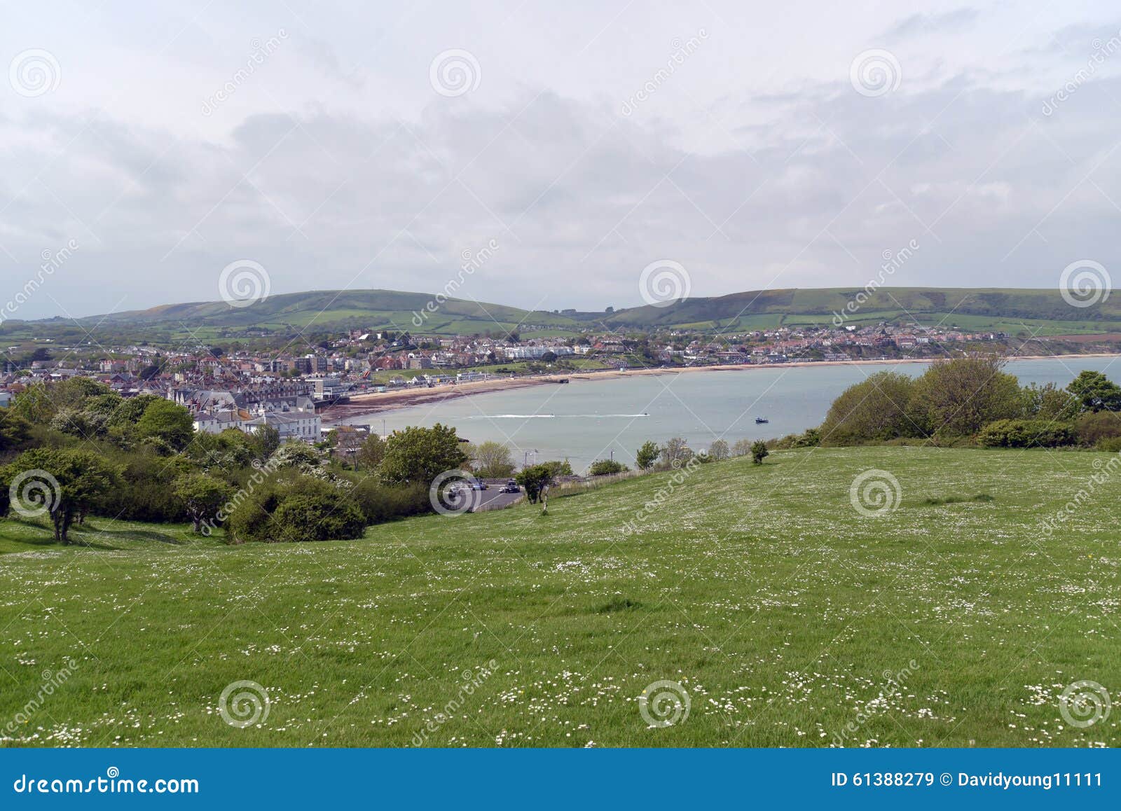View from Peveril Point, Swanage Stock Image - Image of panorama, point ...