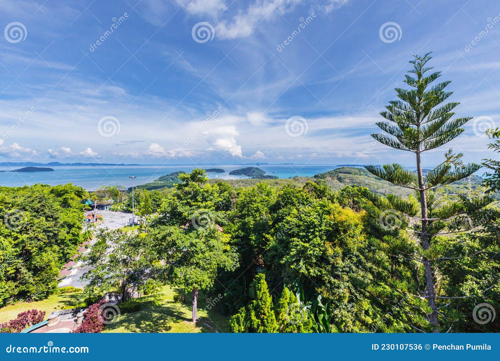 View of Phuket Beach on Khao Rang View Point. Phuket, Thailand Stock ...