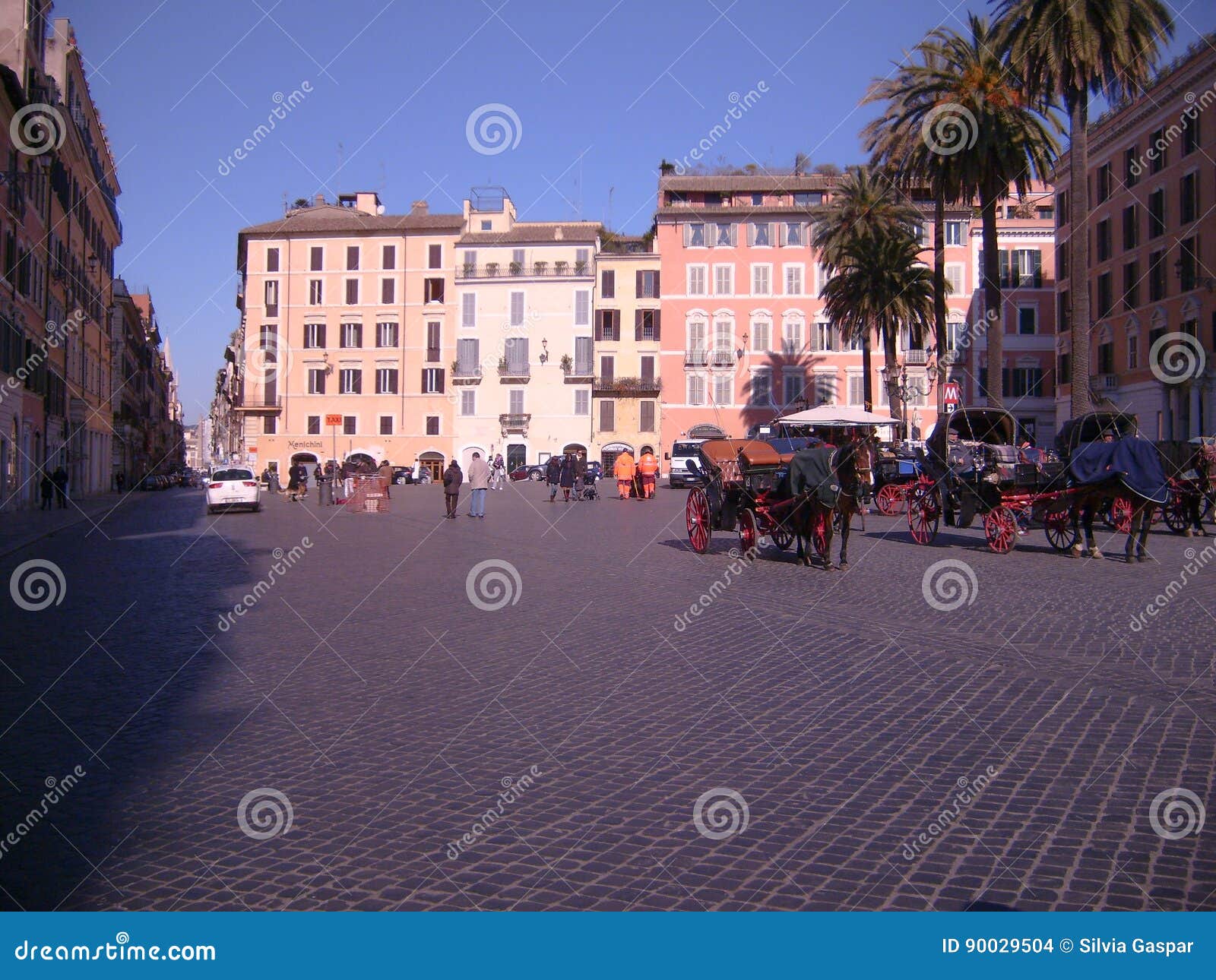 View from a Piazza in Rome, Italy Editorial Stock Image - Image of ...
