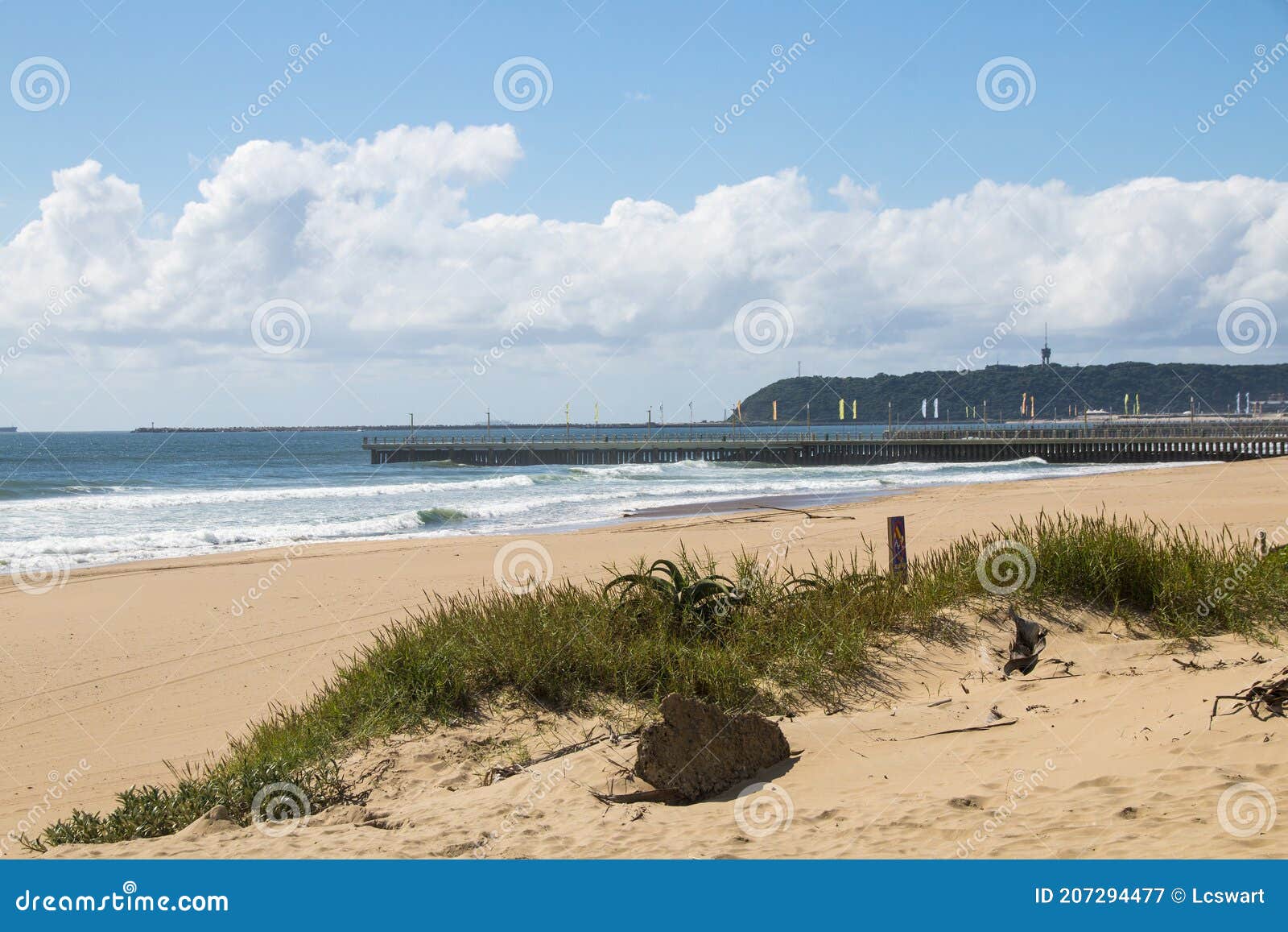 View of Pier and Bluff As Seen from Durban Beach Stock Image - Image of ...