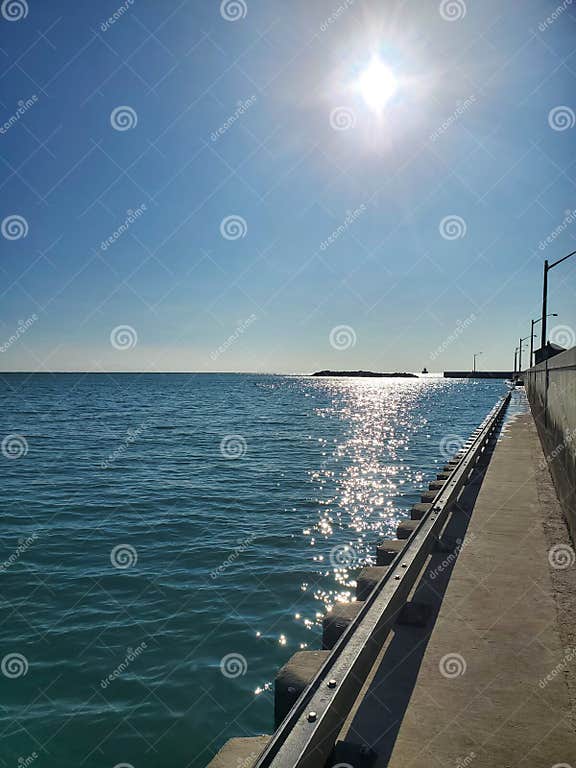 On the Pier in Goderich, Ontario Stock Image - Image of beauty, bright ...