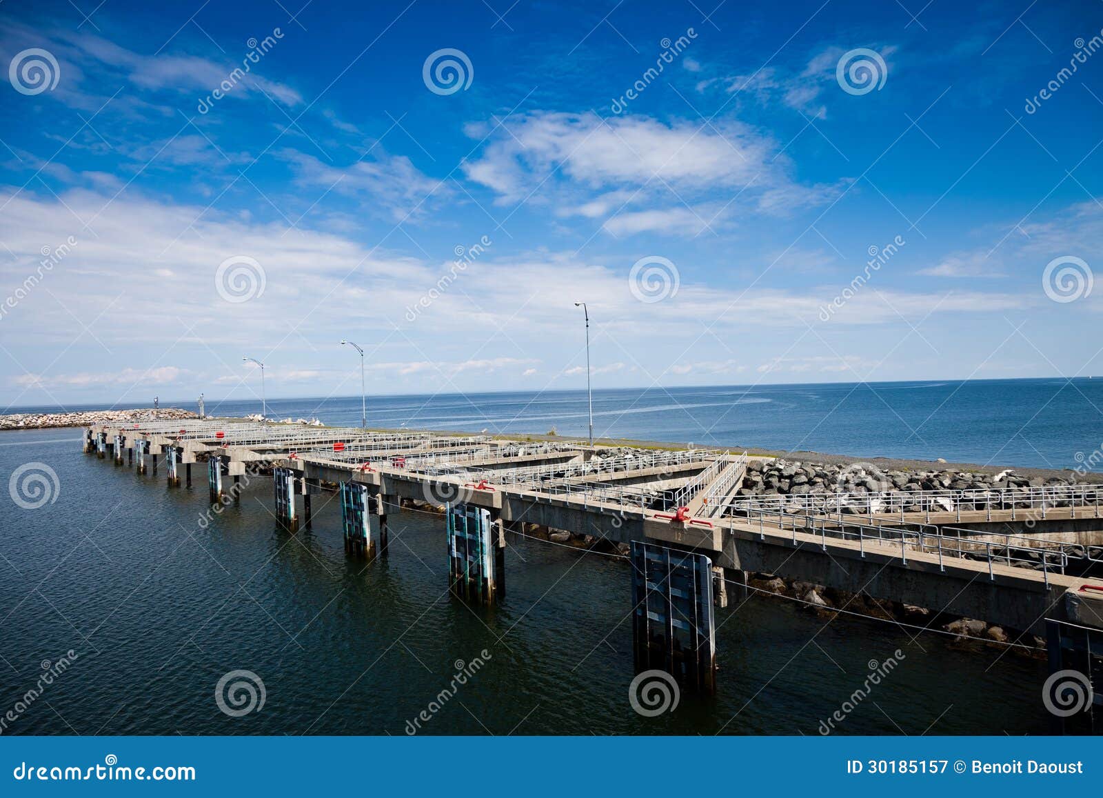 View of pier and the port stock image. Image of boat - 30185157