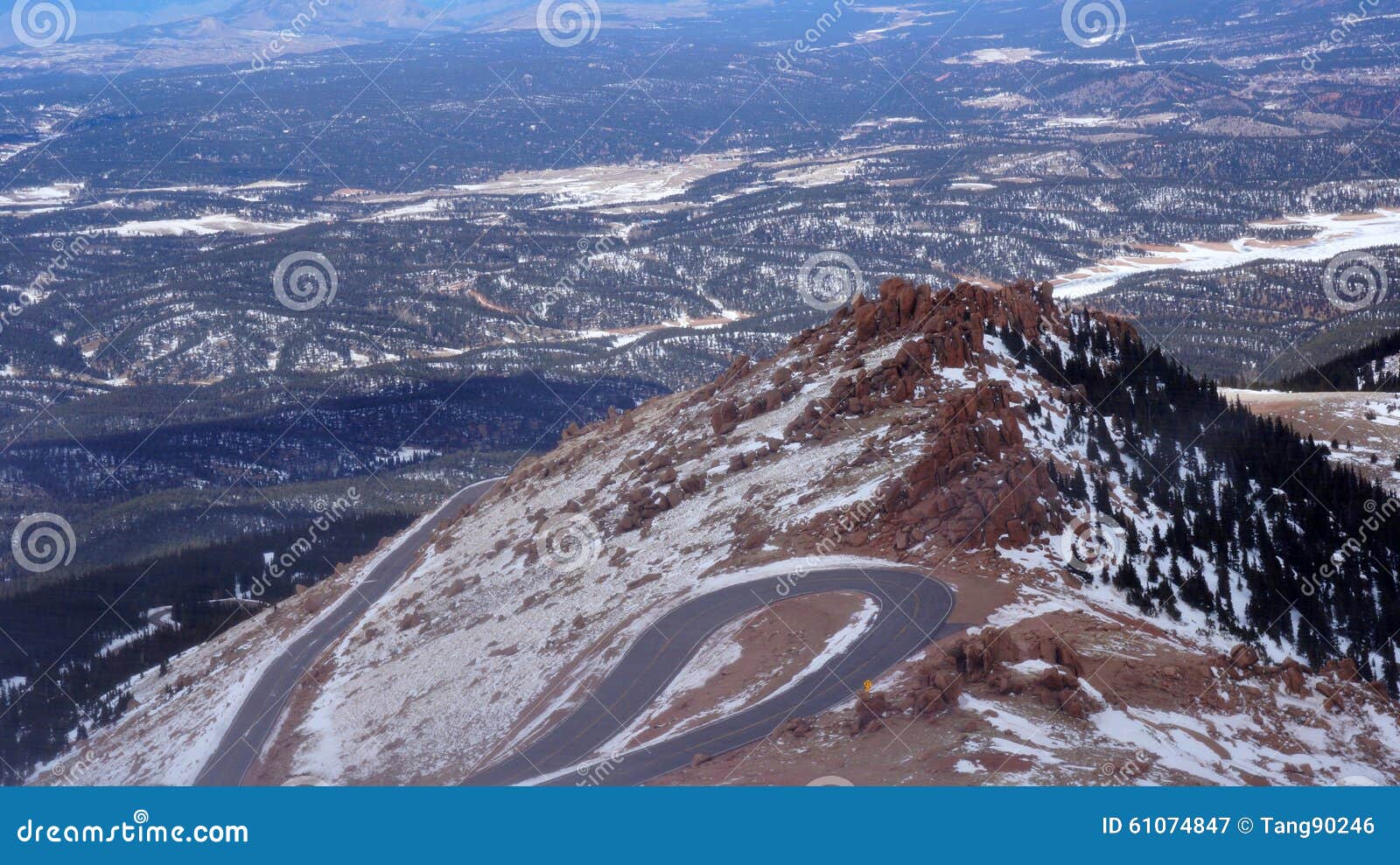 View from Pike Peak Summit, Colorado Springs, CO. Stock Image - Image ...