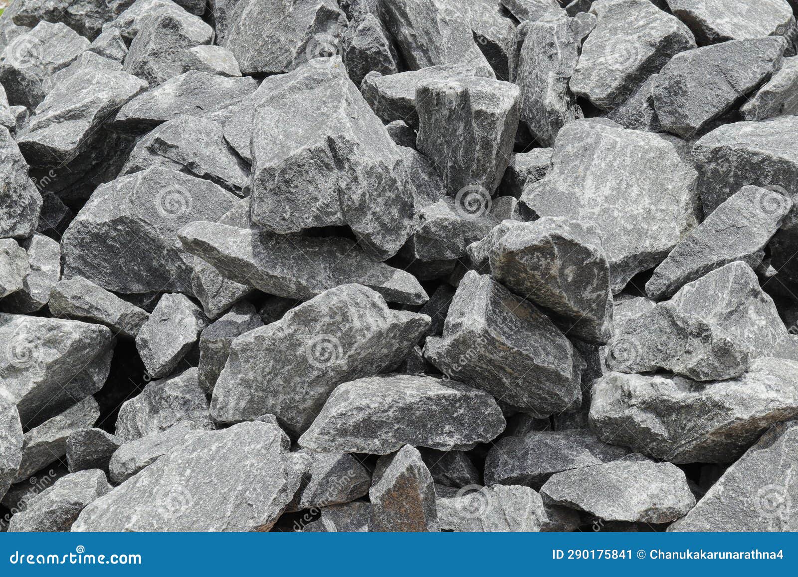 A View of a Pile of Medium Sized Granite Pieces Stacked in an Untidy ...