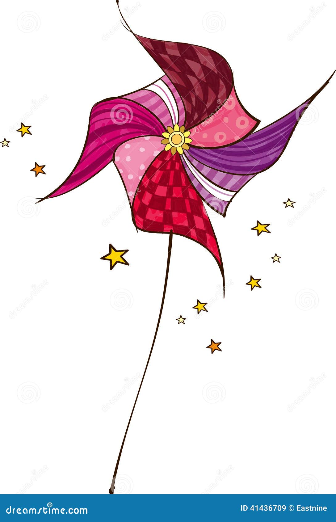 The view of pinwheel stock illustration. Illustration of star - 41436709