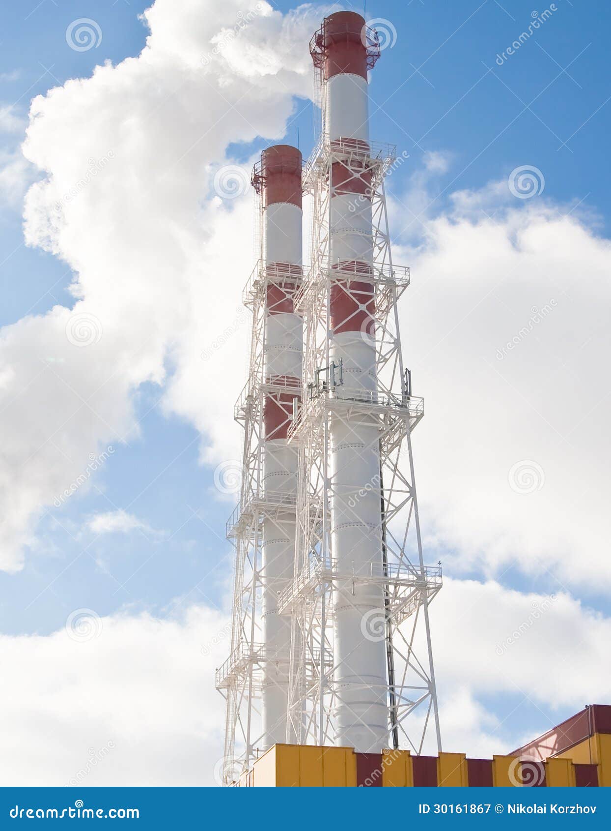 Pipe thermal station stock image. Image of contrast, environment - 30161867