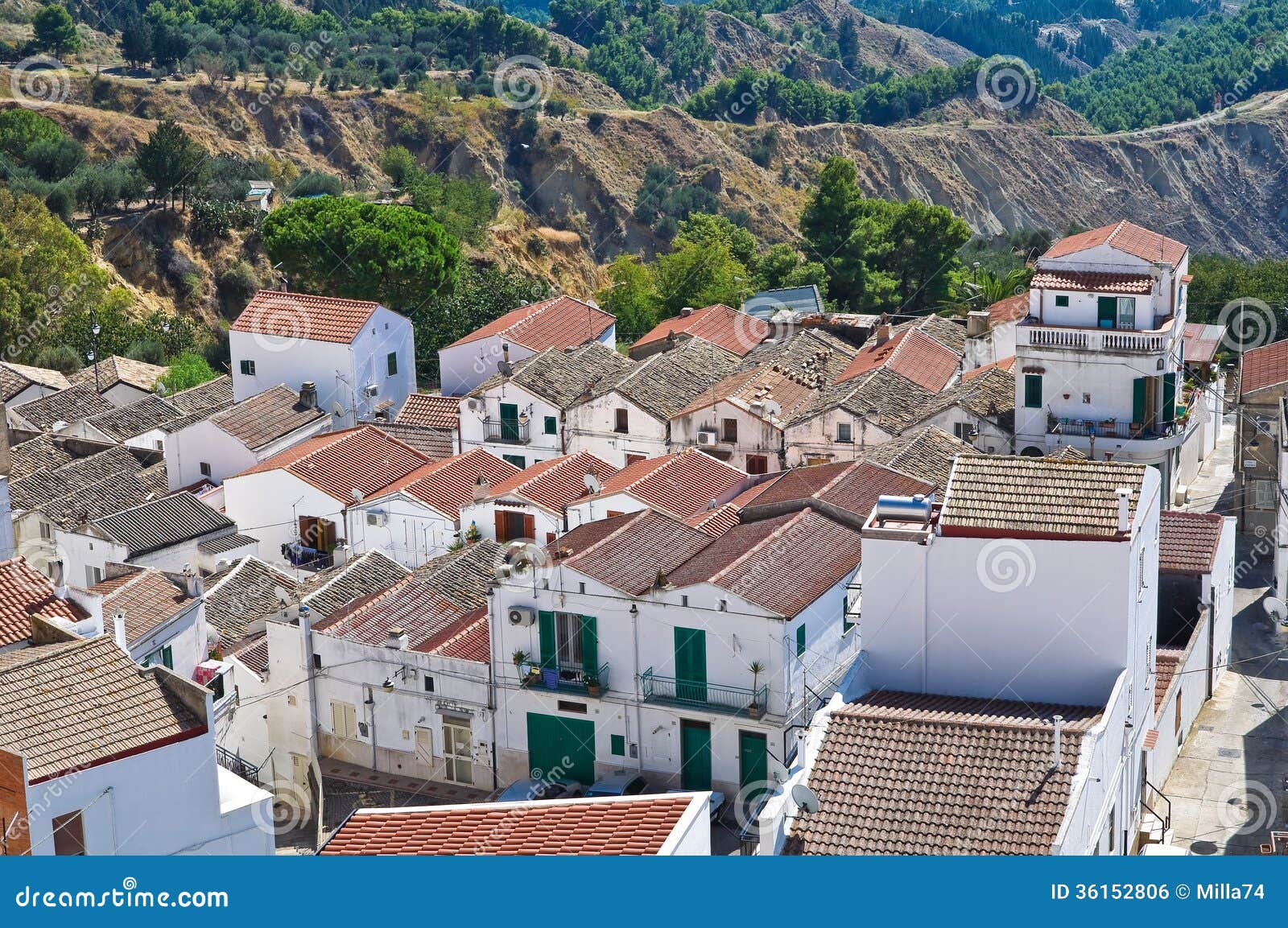 View of Pisticci. Basilicata. Italy Stock Photo - Image of edifice ...