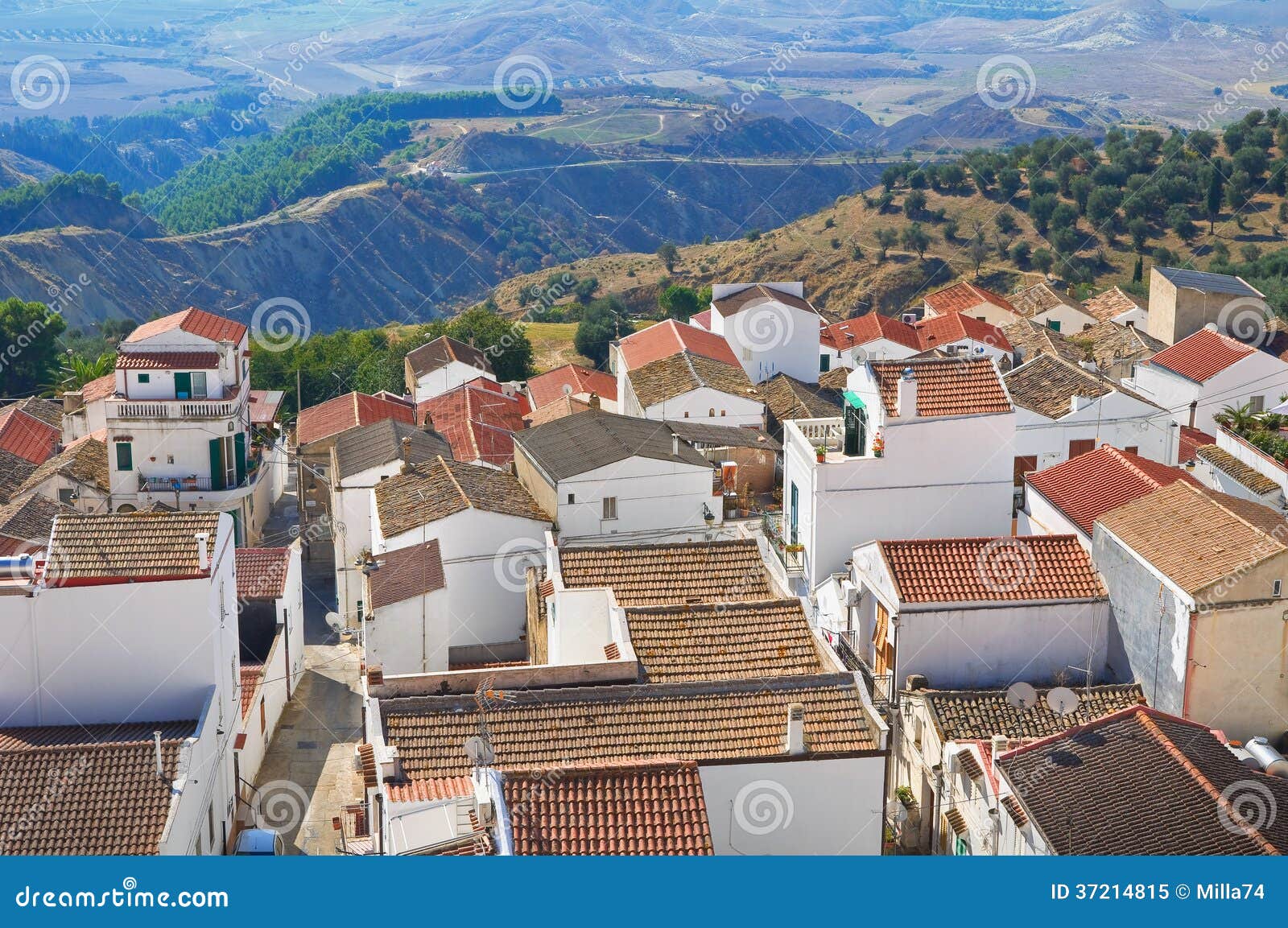 View of Pisticci. Basilicata. Italy Stock Image - Image of lucania ...