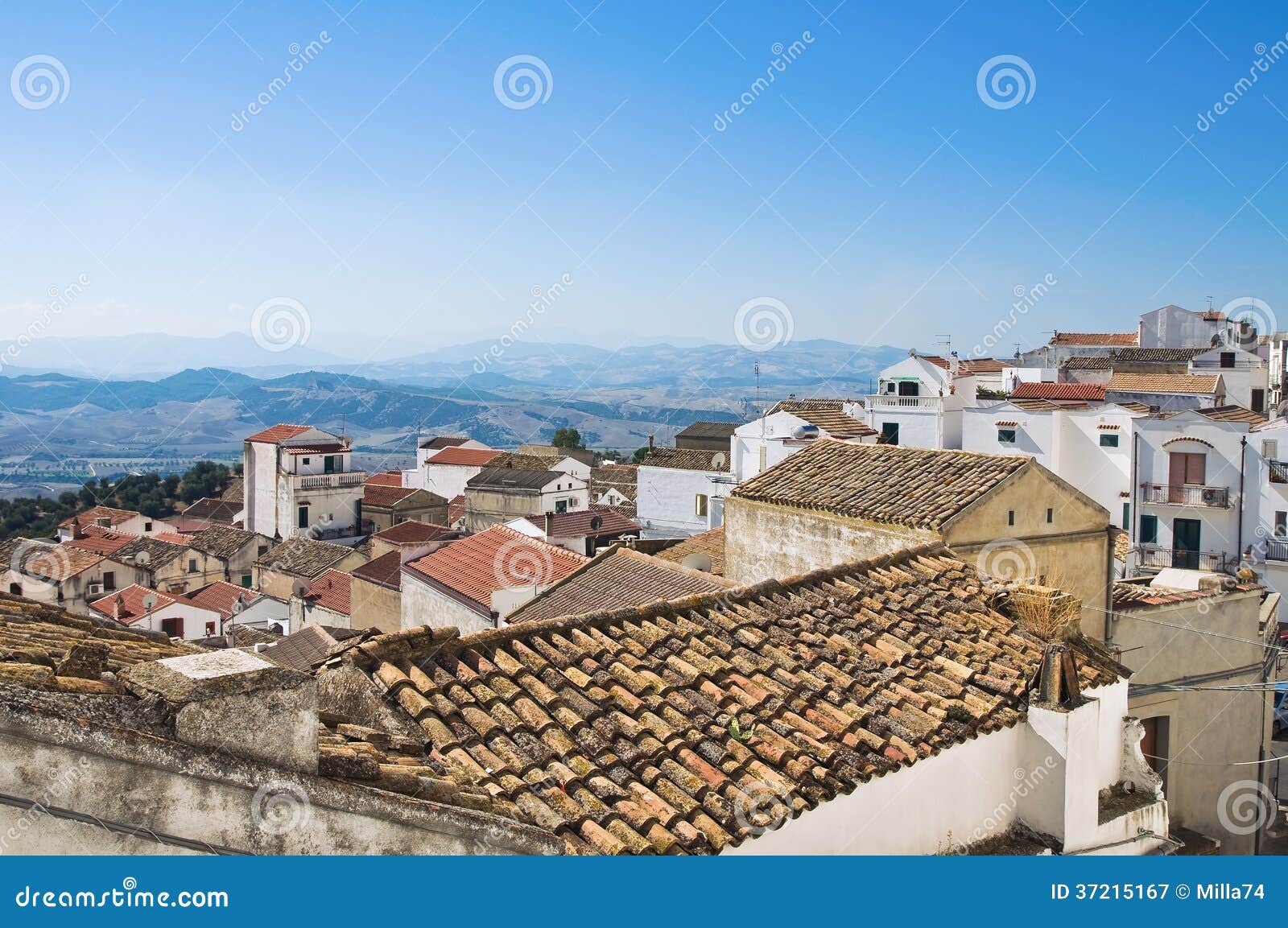 View of Pisticci. Basilicata. Italy Stock Image - Image of house ...