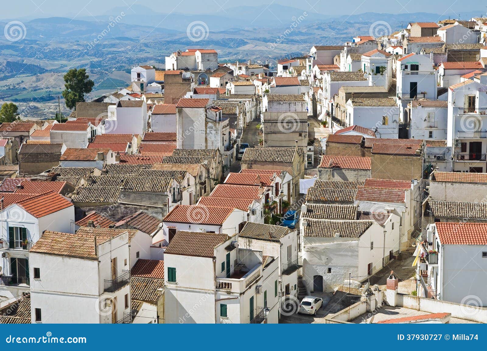 View of Pisticci. Basilicata. Italy Stock Image - Image of alley ...