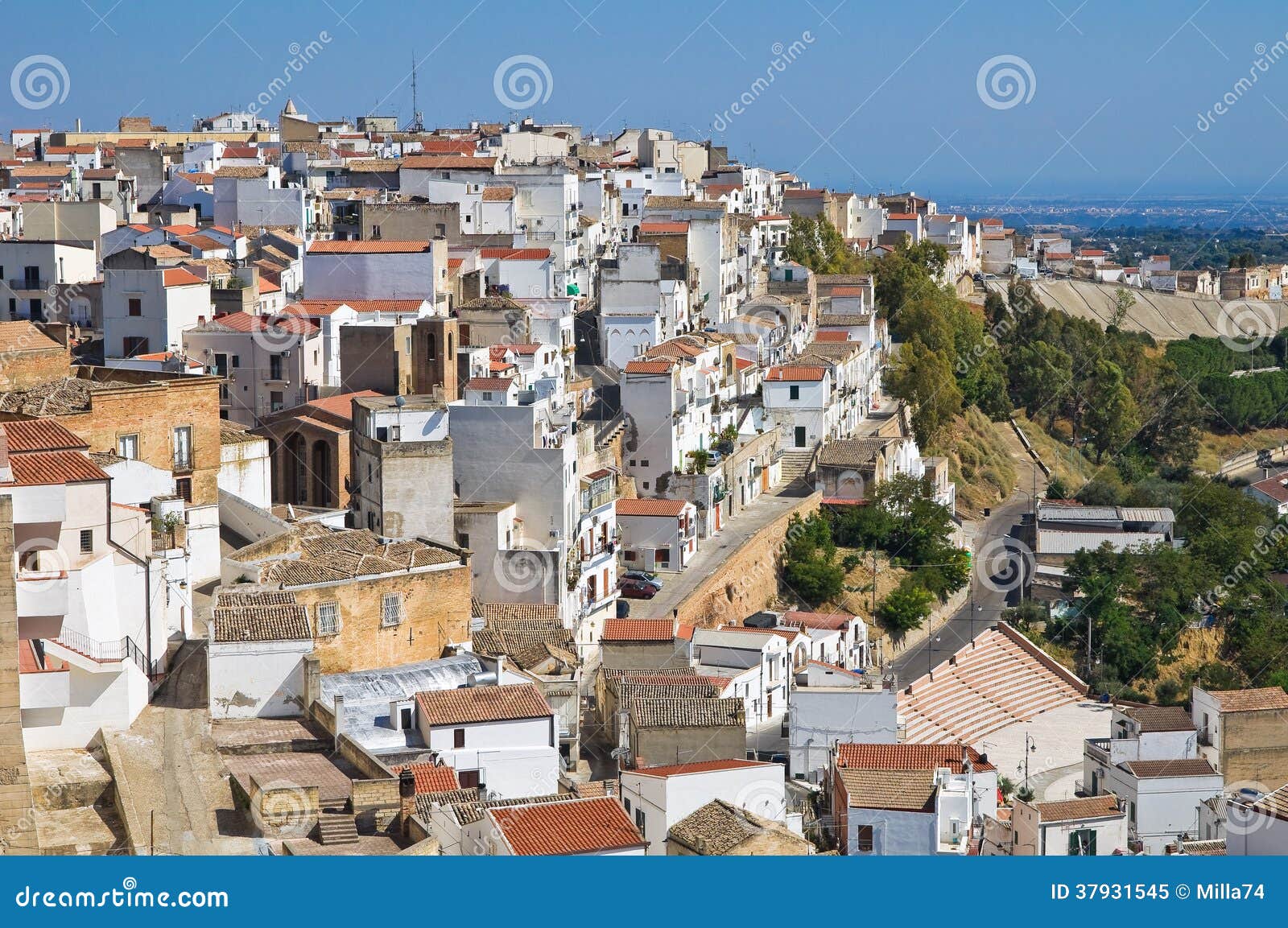 View of Pisticci. Basilicata. Italy Stock Image - Image of housing ...