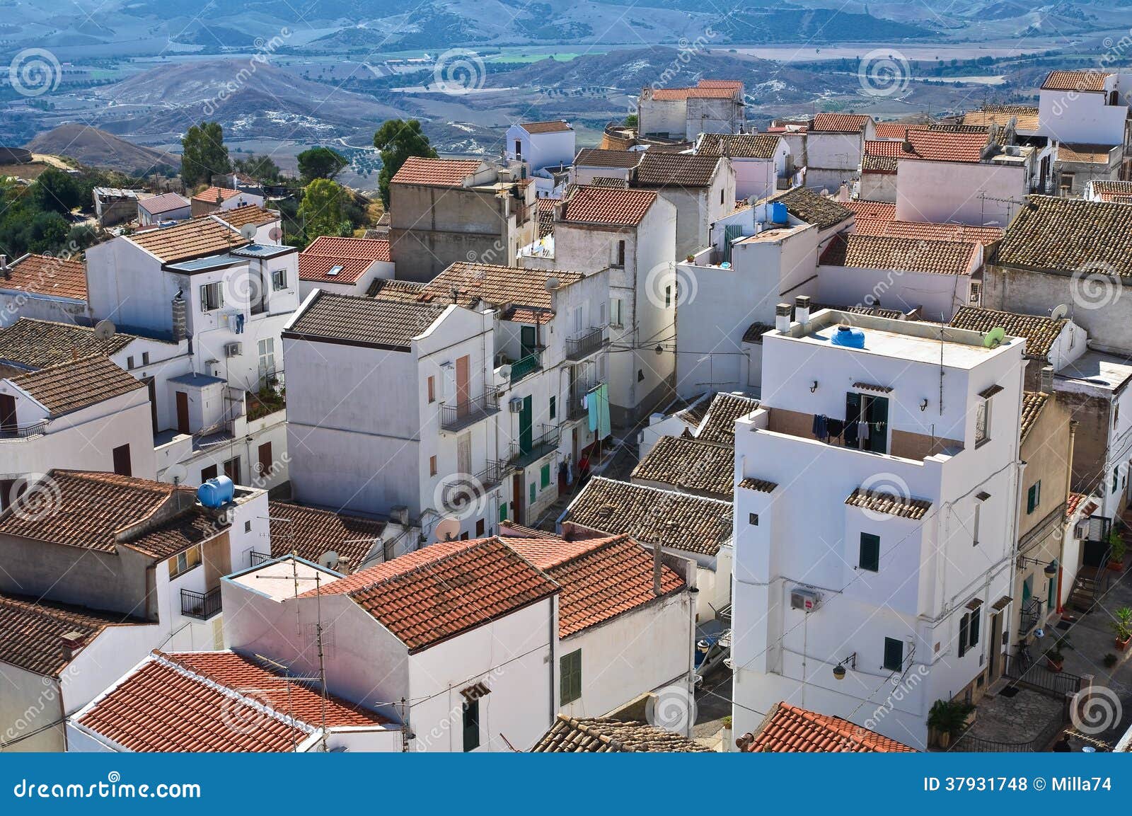 View of Pisticci. Basilicata. Italy Stock Photo - Image of italy ...