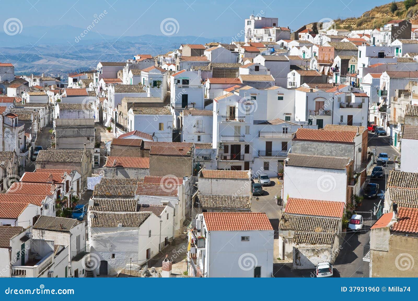 View of Pisticci. Basilicata. Italy Stock Photo - Image of ...