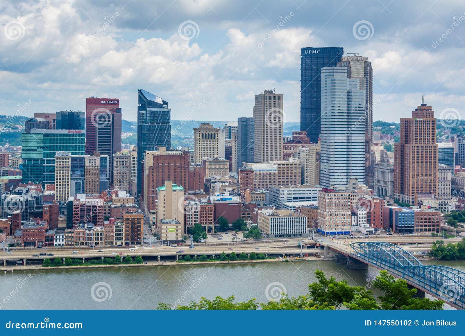 View of the Pittsburgh Skyline and Monongahela River, from Mount ...