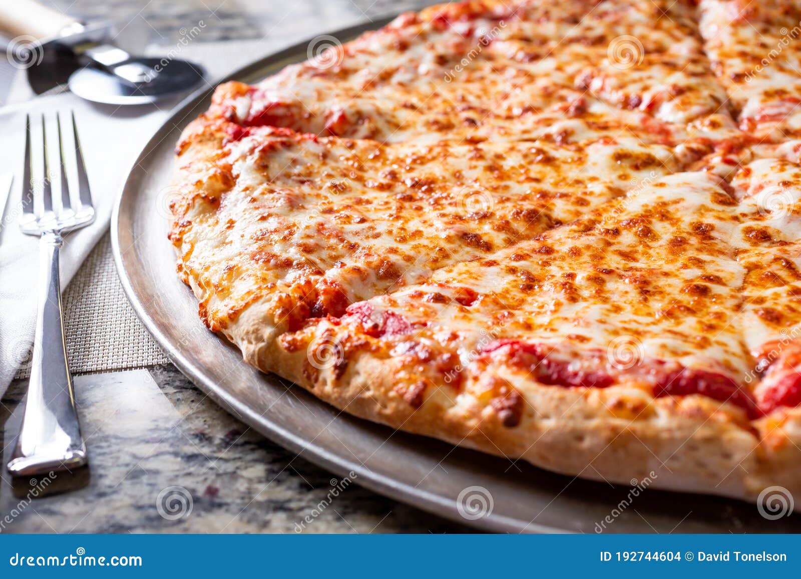 Plain cheese pizza pizza stock photo. Image of store - 192744604