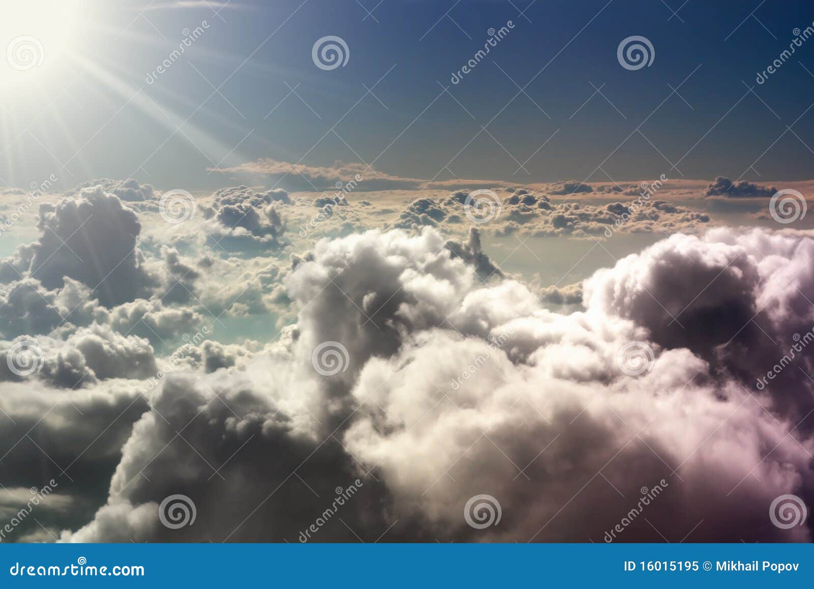 View From The Plane Ocean Atlantic And White Clouds, Window View Flight ...