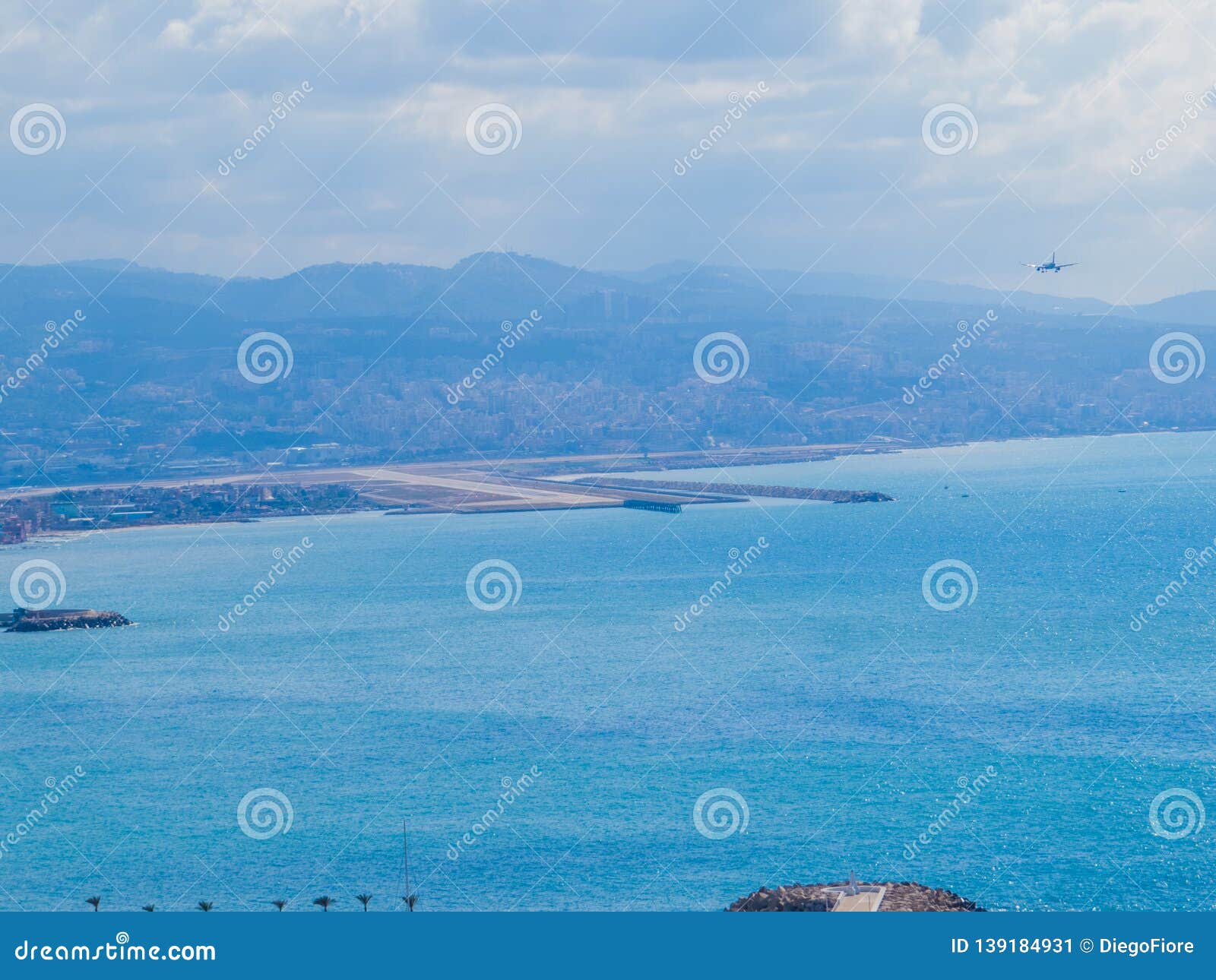 Plane Landing in Beirut, Lebanon Stock Image - Image of arrival, arab ...