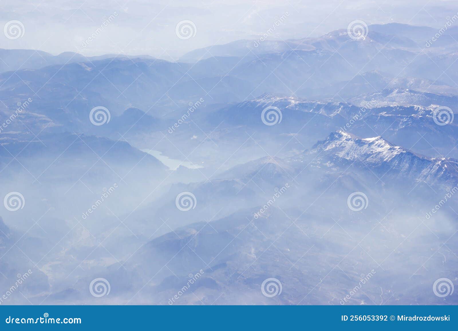 View from the Plane Over the Alps Stock Photo - Image of birdseye, peak ...