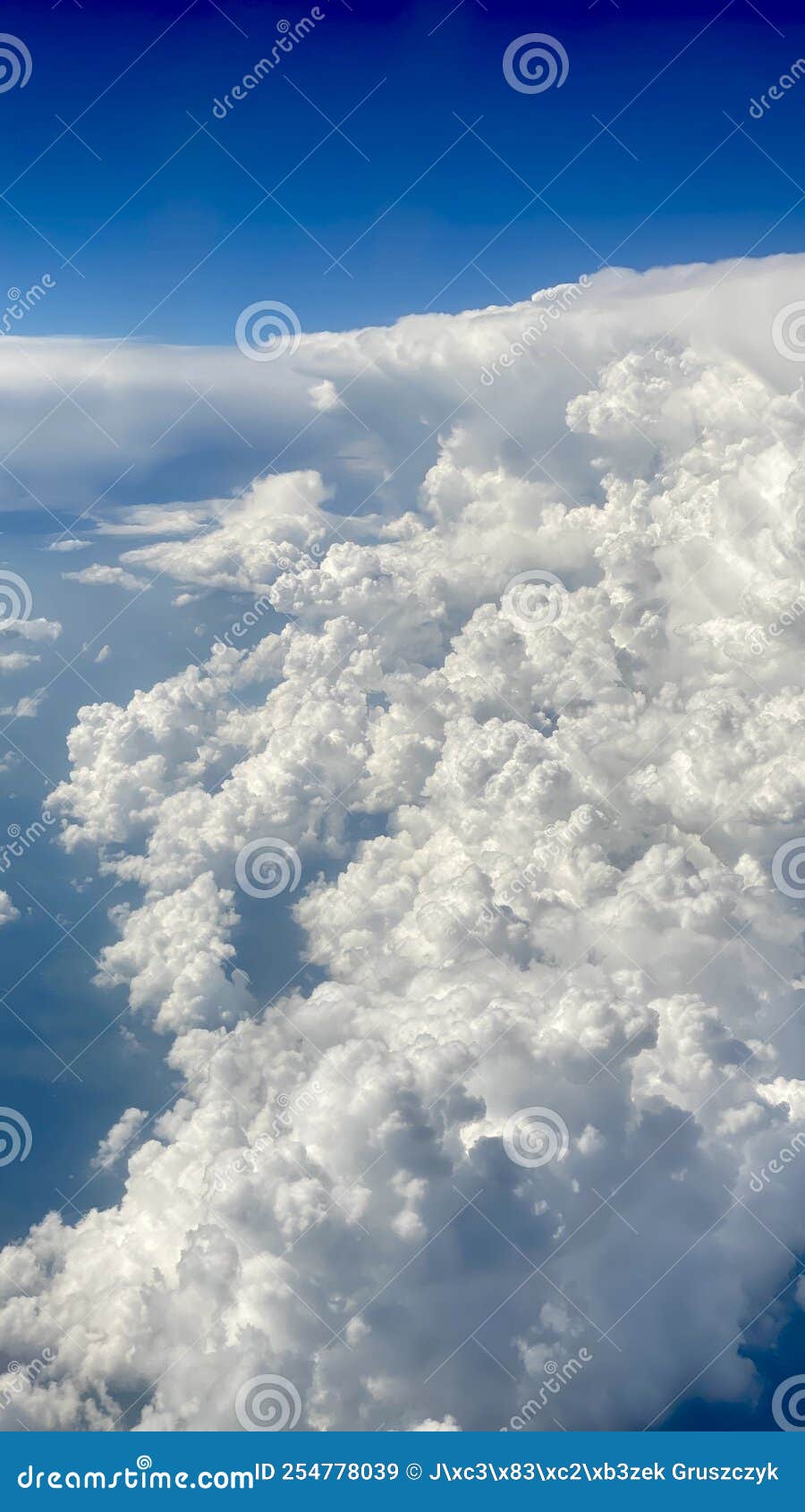 View from the Plane To the Landscape of the Sky and Heavy Clouds Stock ...