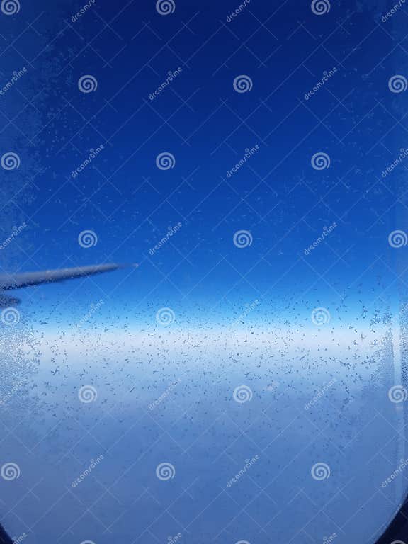 View on the Plane with the Very Cold Temperature Stock Image - Image of ...
