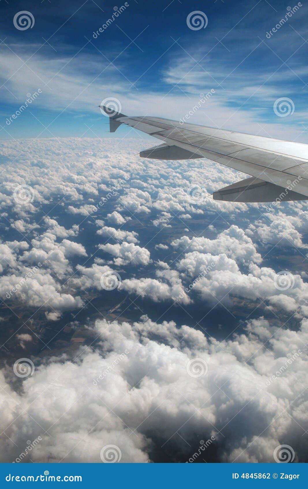 View From The Plane Ocean Atlantic And White Clouds, Window View Flight ...