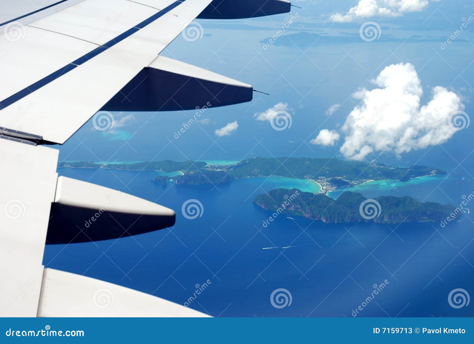 Plane Window And View From Plane To Someplace, Plane Window With View ...