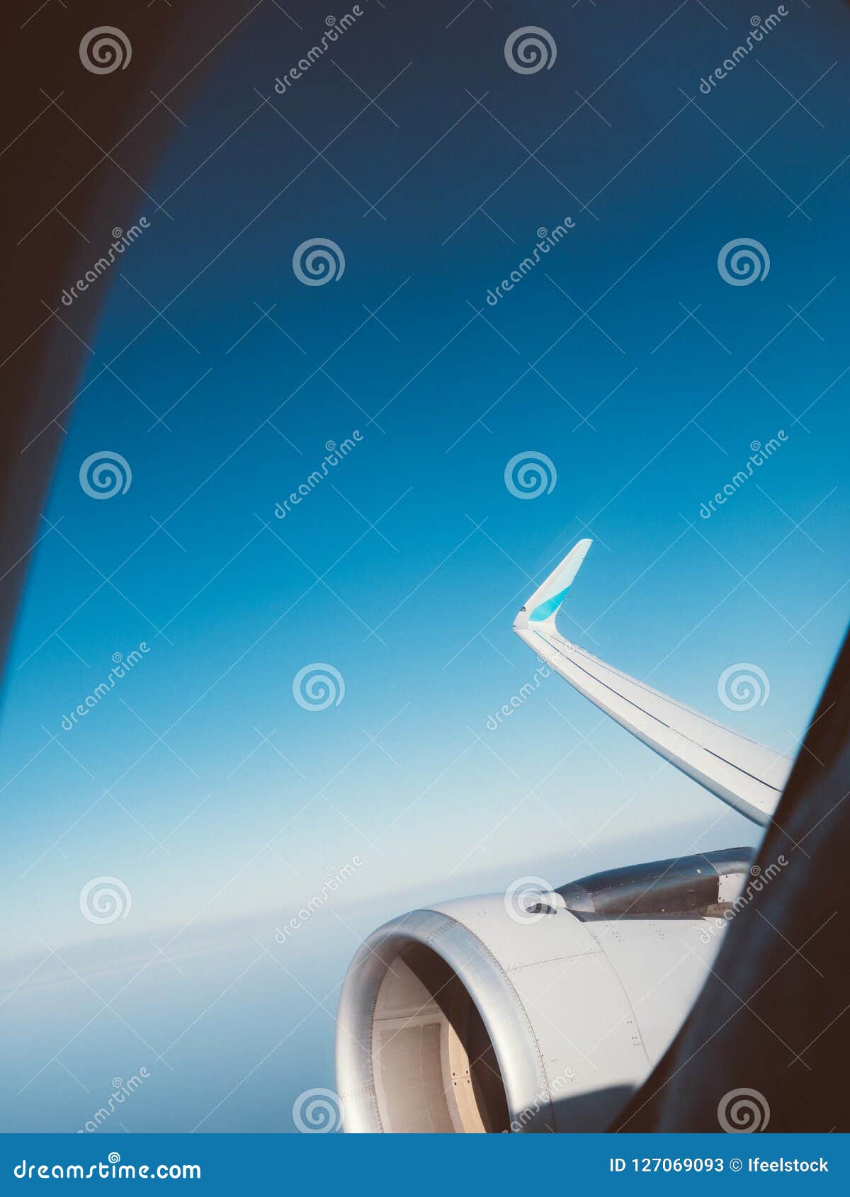 View from Plane Window Travel First Class Stock Image - Image of ...
