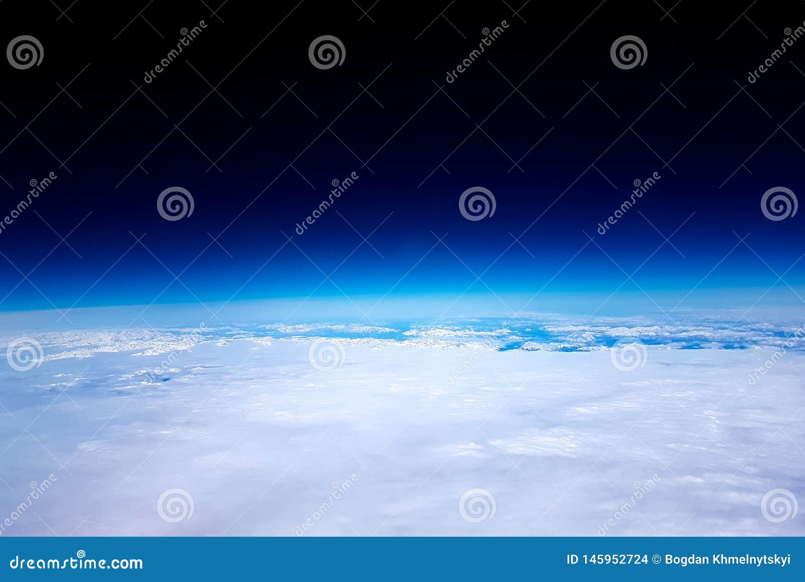 View of the Planet Earth during a Flight into Space and Entering a Low ...