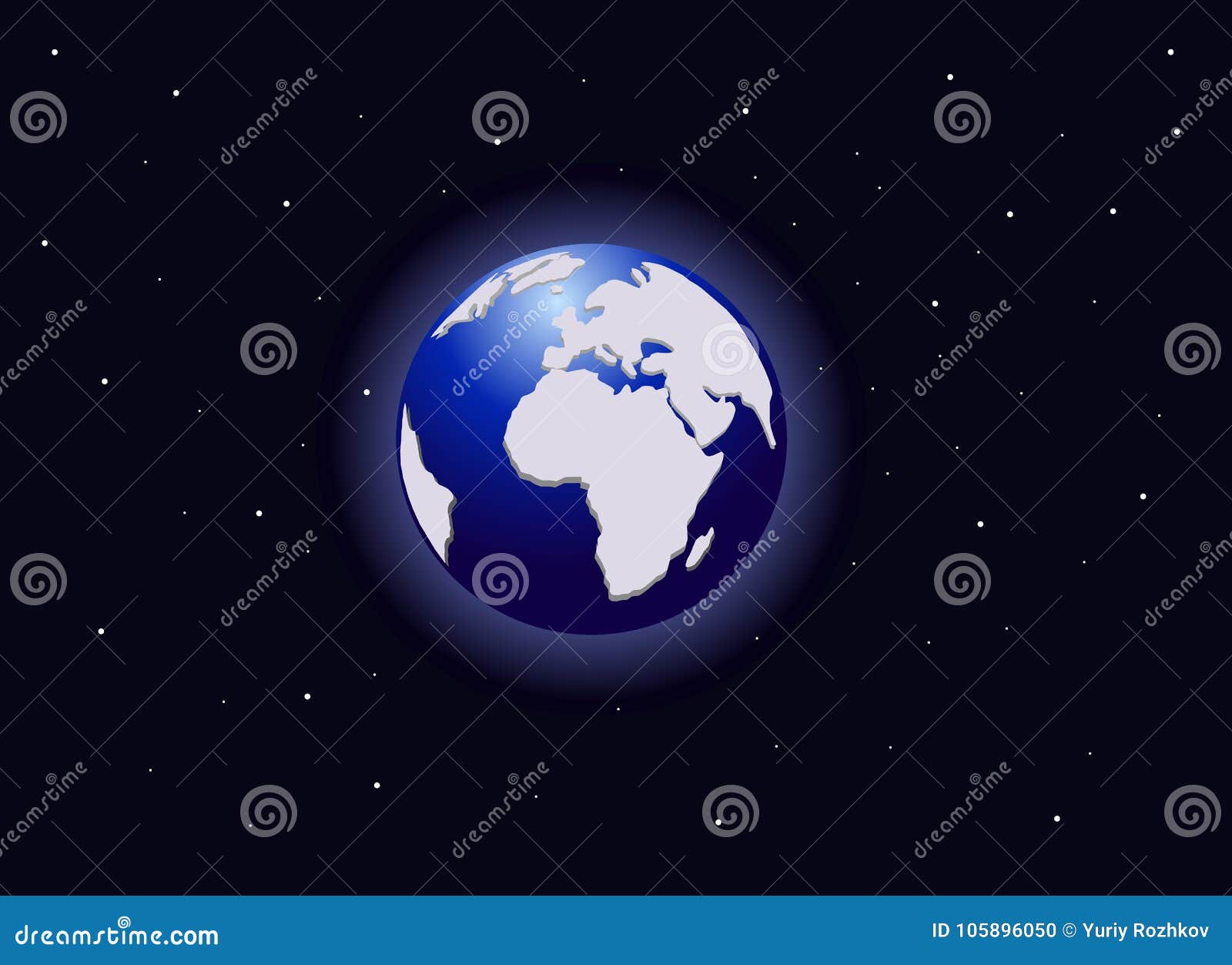 View of the Planet Earth from Space Stock Vector - Illustration of ...