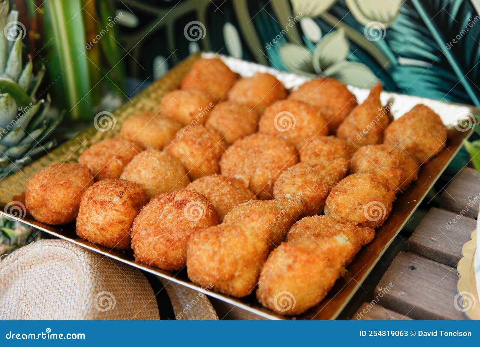 Croquette platter stock image. Image of shelf, catering - 254819063
