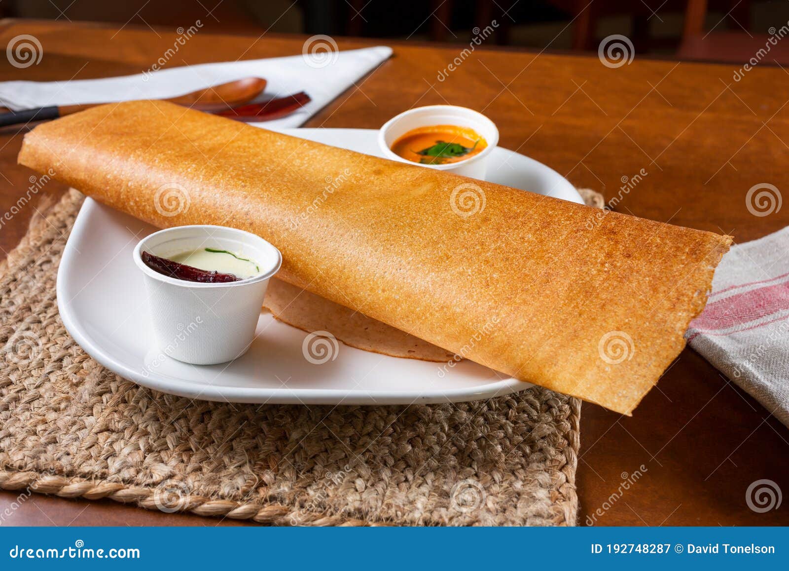 Masala dosa stock image. Image of dish, drink, shelf - 192748287