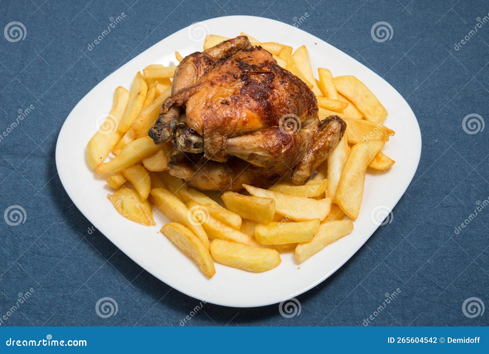 Pollo asado plate stock photo. Image of home, fries - 265604542