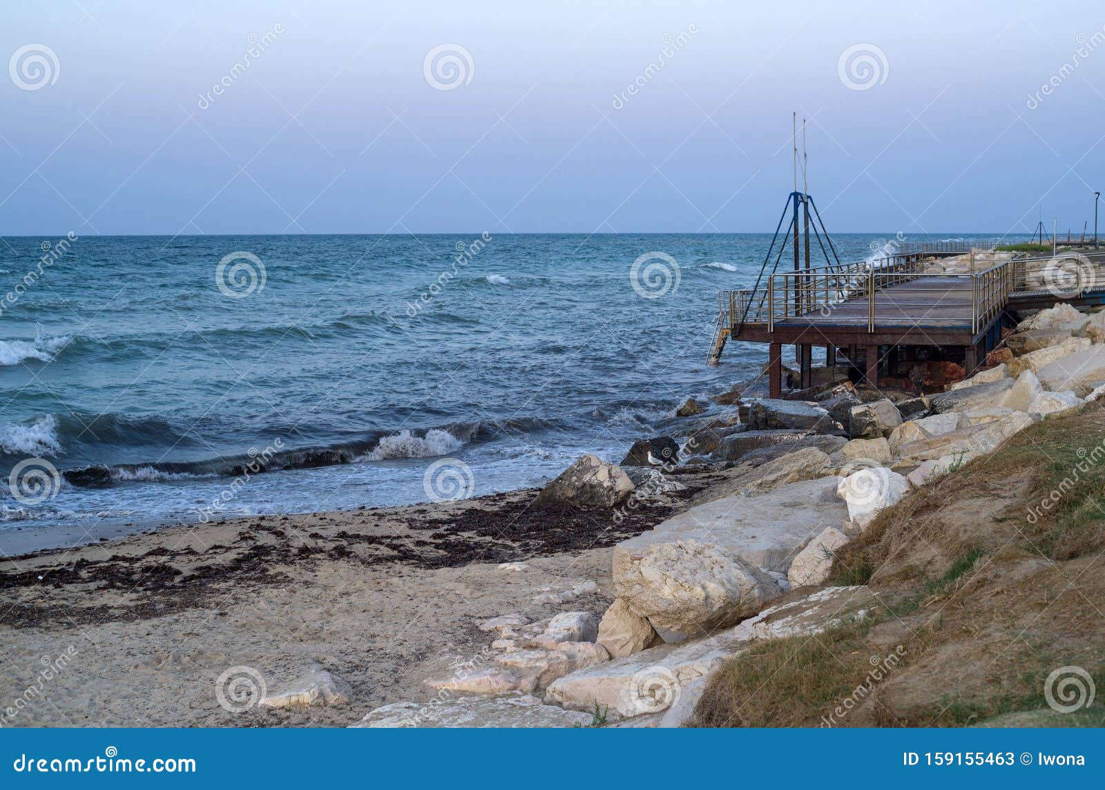 View Platform Pier on the Sea Stock Image - Image of view, living ...