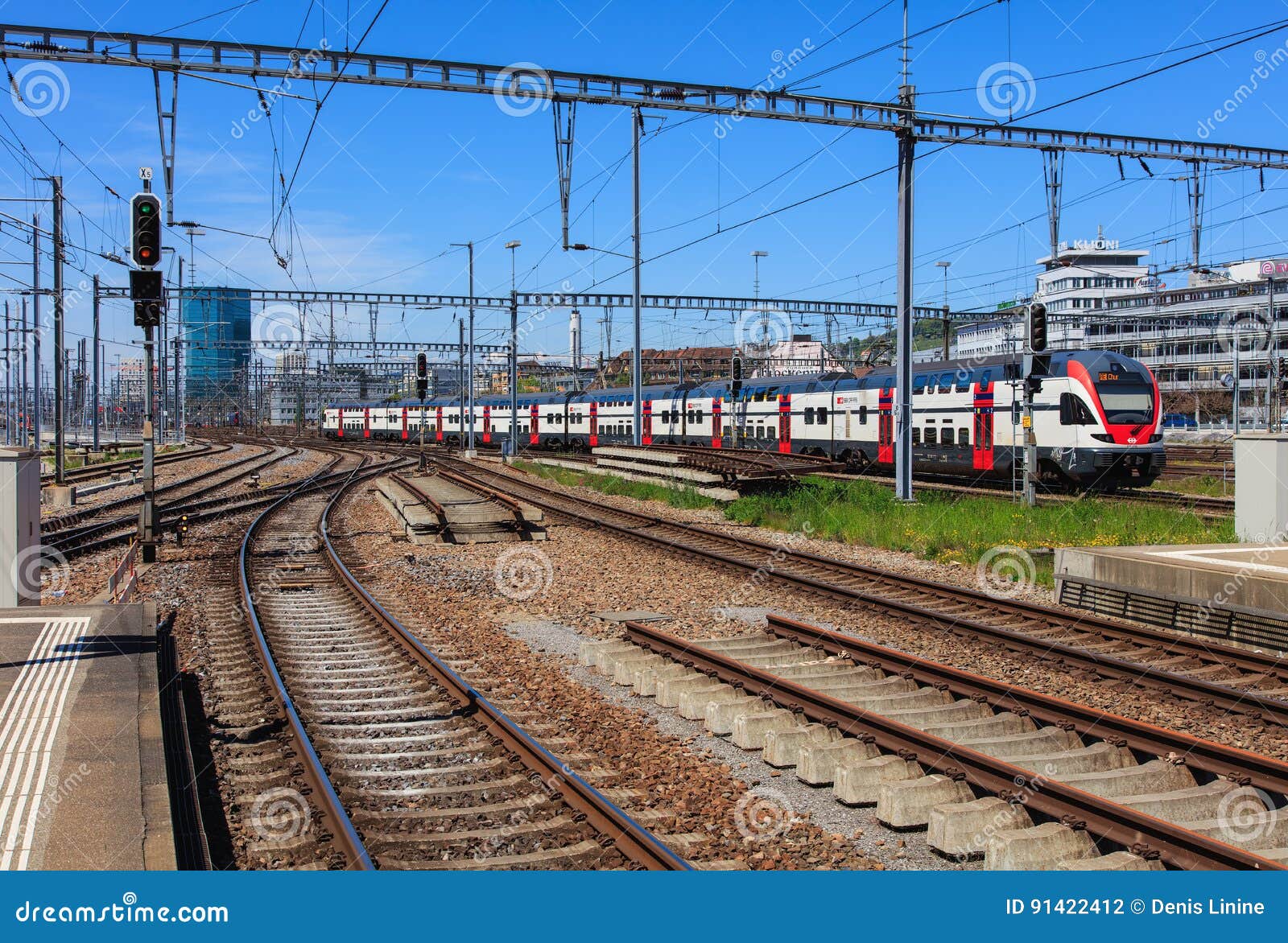 View from a Platform of the Zurich Main Railway Station Editorial ...