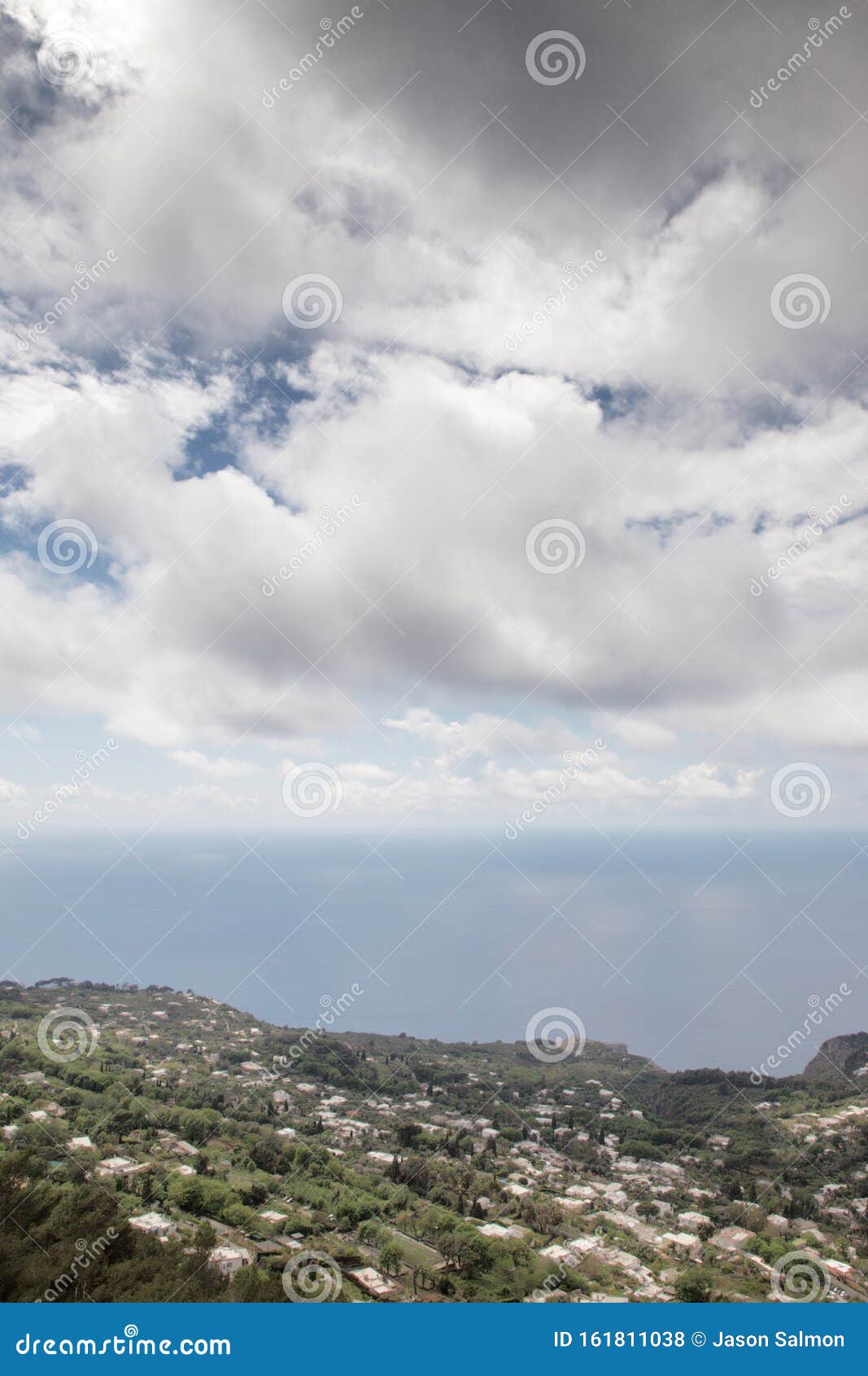 View Point from Monte Solaro on the Island of Capri Stock Photo - Image ...