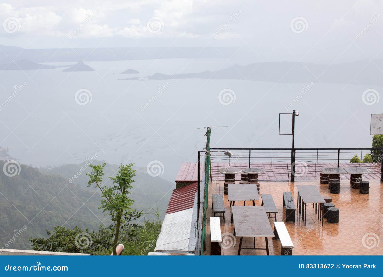 View Point of Taal Volcano in Tagaytay, Philippines Stock Photo - Image ...