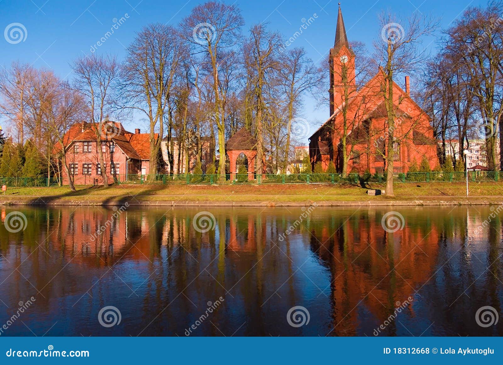 View in the Poland,Pila.. stock photo. Image of medieval - 18312668