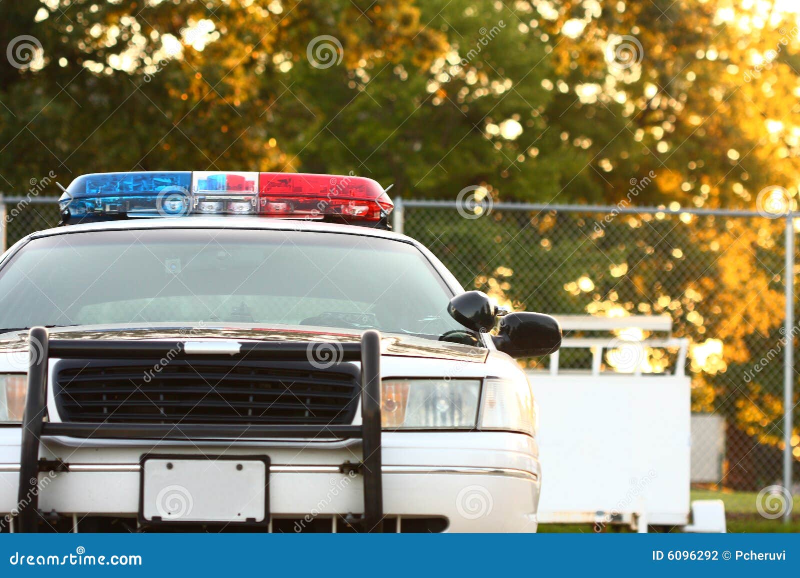 View of police car bumper stock photo. Image of jail, bumper - 6096292