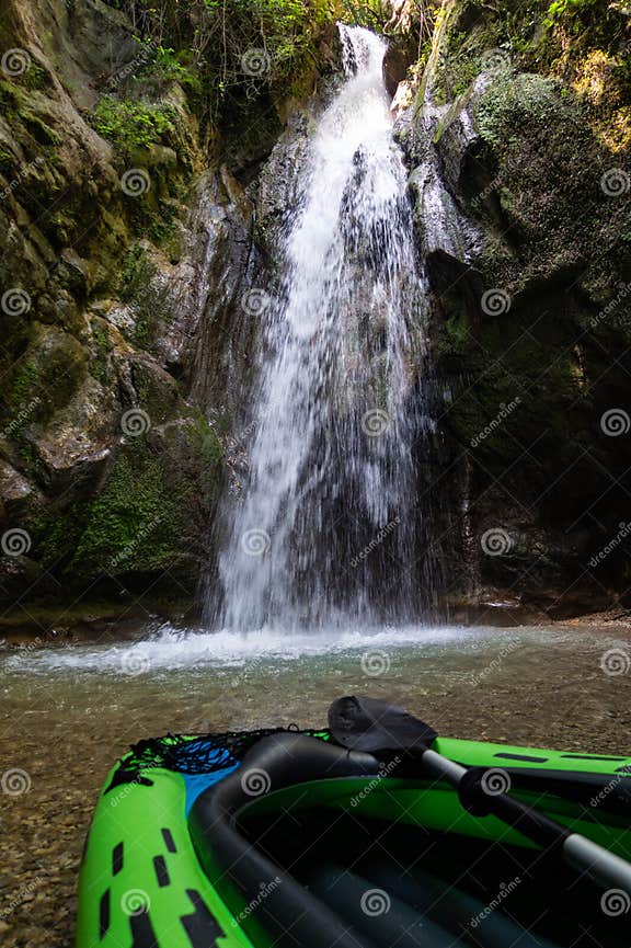 View of Ponale Waterfall on Lake Garda Stock Image - Image of ...