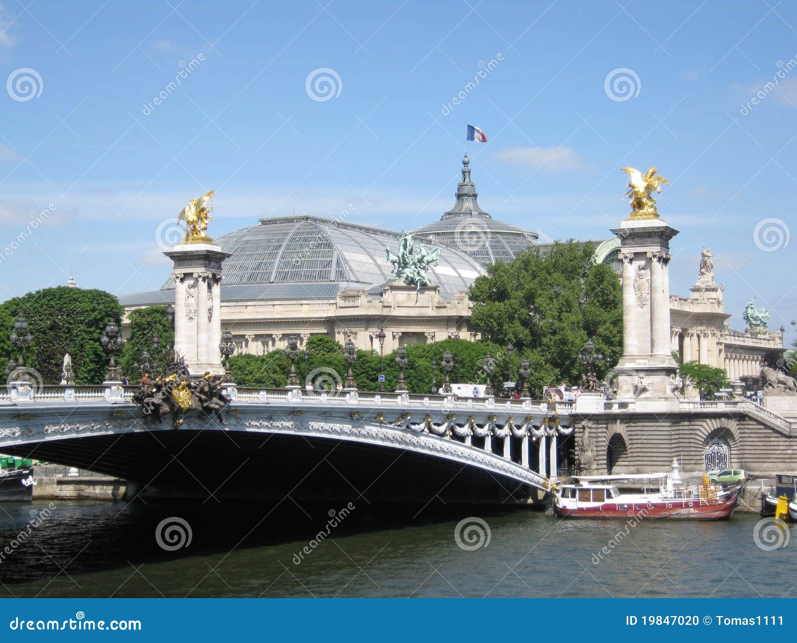 View on the Pont Alexandre III in Paris Stock Photo - Image of ...