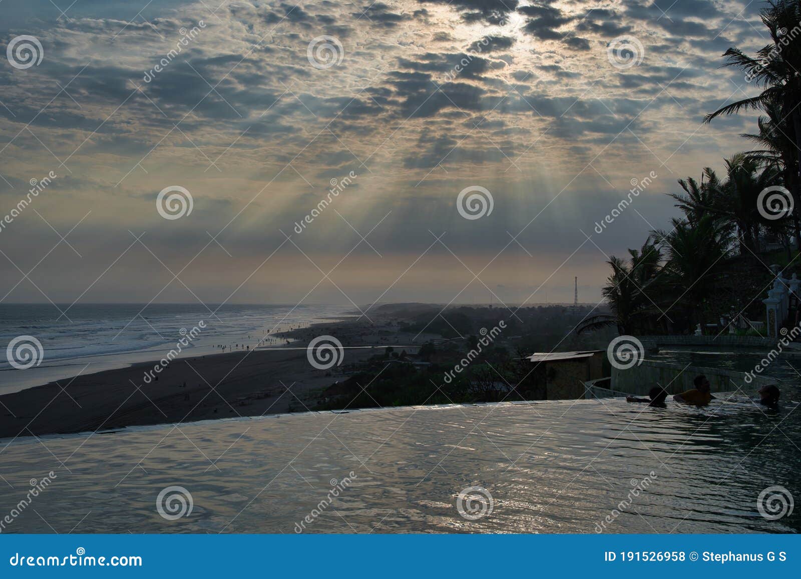 Pool and beach. stock photo. Image of beautiful, beach - 191526958