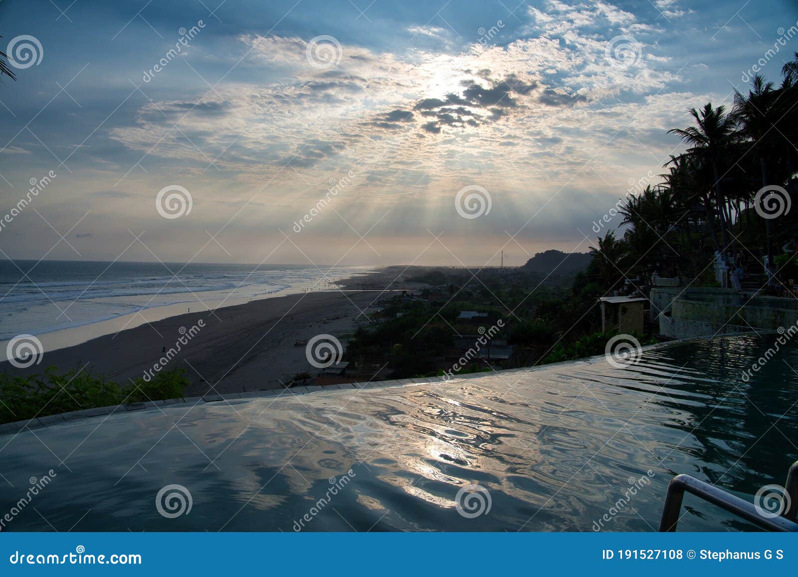 Pool and beach. stock photo. Image of travel, hotel - 191527108