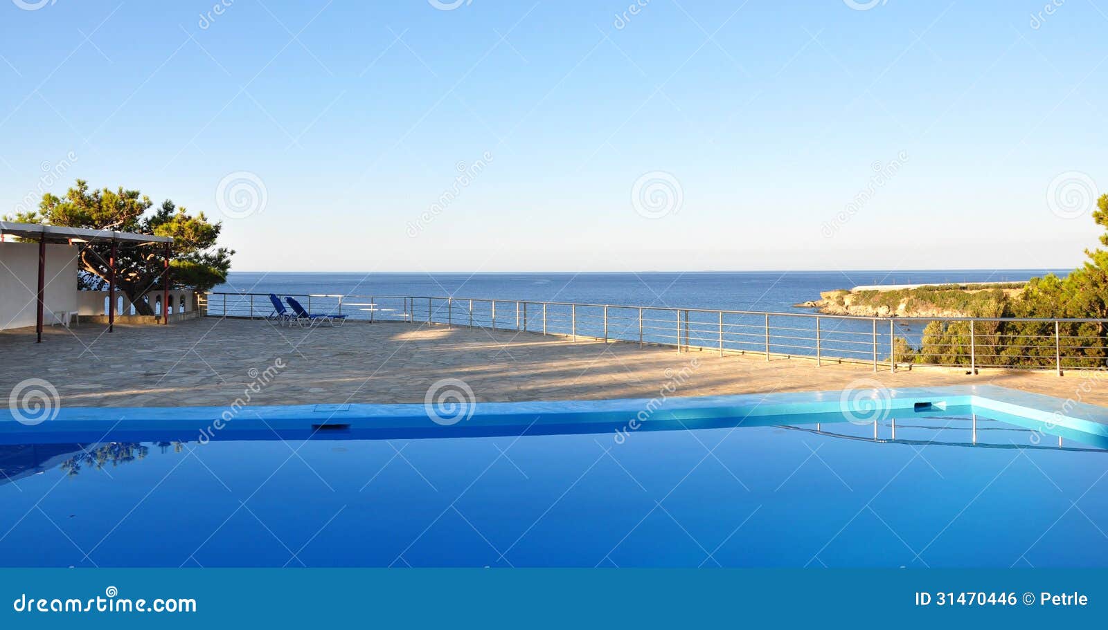 View from the Pool To the Sea Stock Photo - Image of swimming, water ...