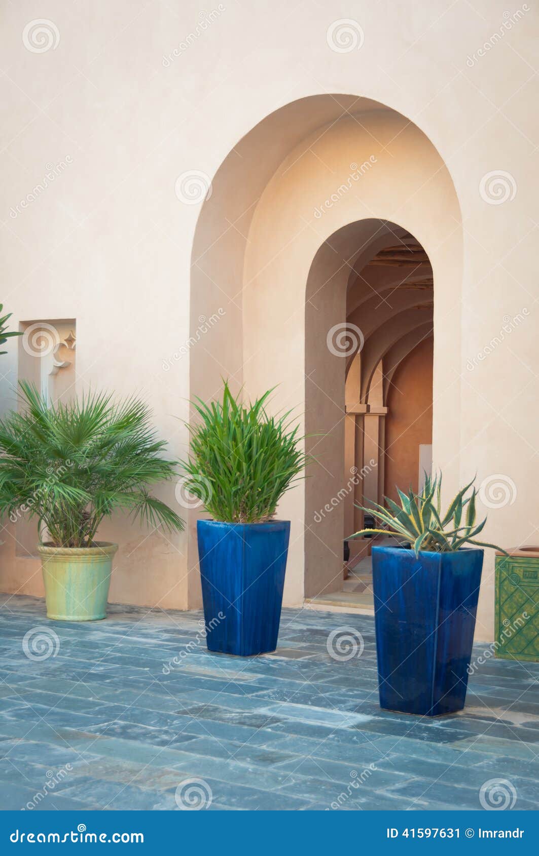 View of a Porch of a Vintage Contsrcution in Modern Doha, Qatar Stock ...