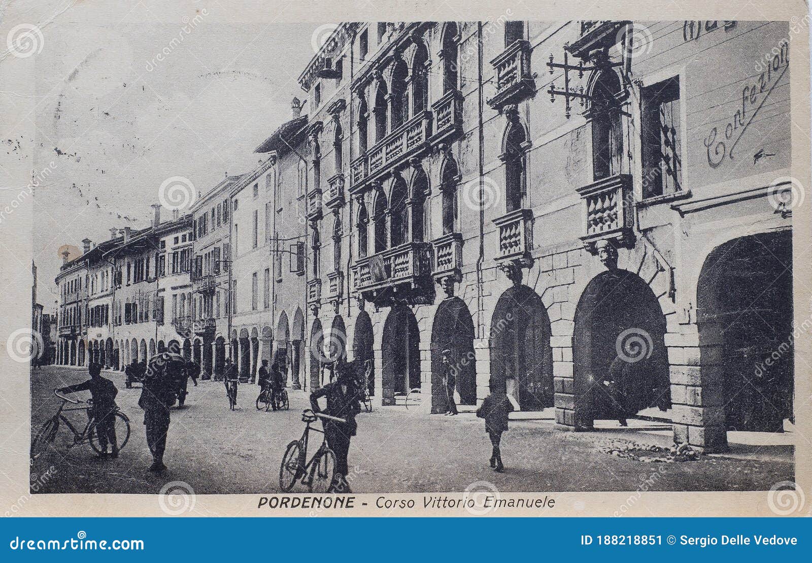 A view of Pordenone, Italy editorial photo. Image of identity - 188218851