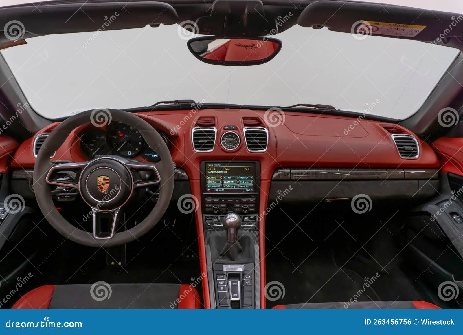 View of a Porsche Boxster Spyder S Red Dashboard Editorial Photo ...