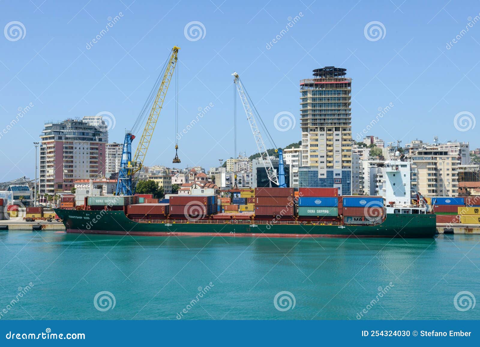 View at the Port of Durres on Albania Editorial Image - Image of ...