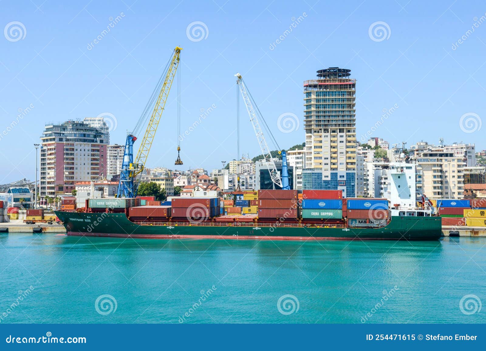 View at the Port of Durres on Albania Editorial Image - Image of ...