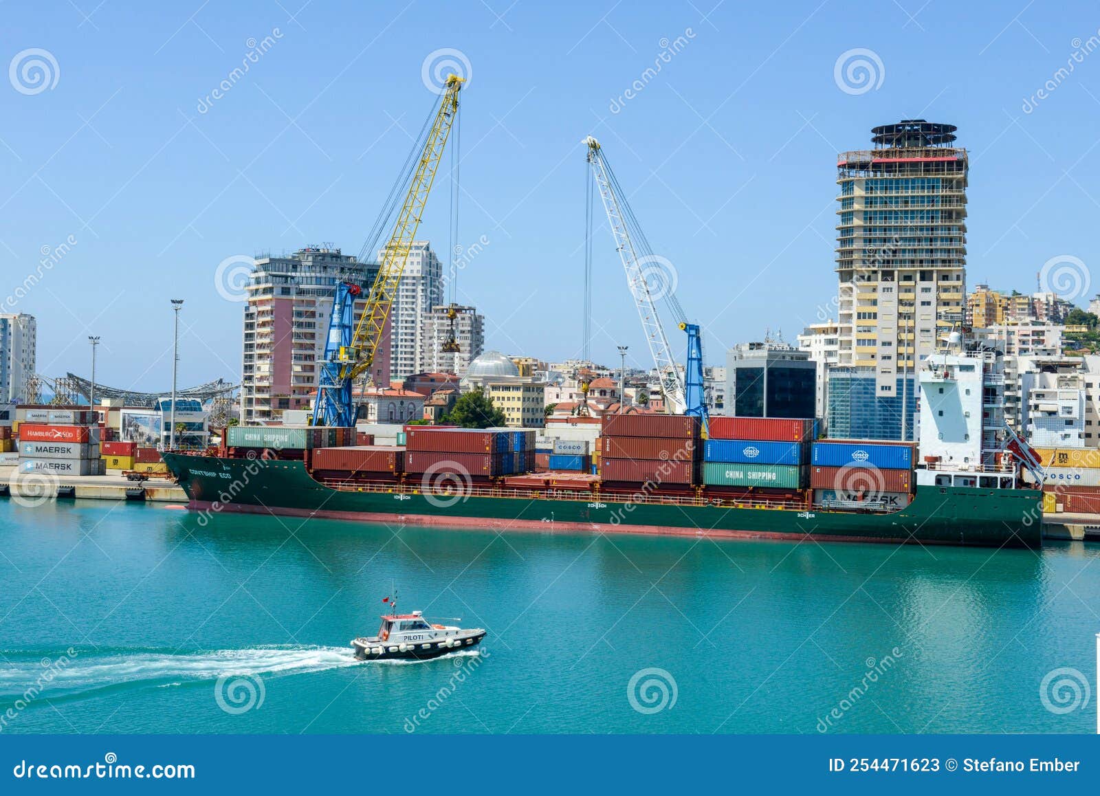 View at the Port of Durres on Albania Editorial Stock Photo - Image of ...